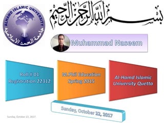 Muhammad naseem e portfolio | PPT