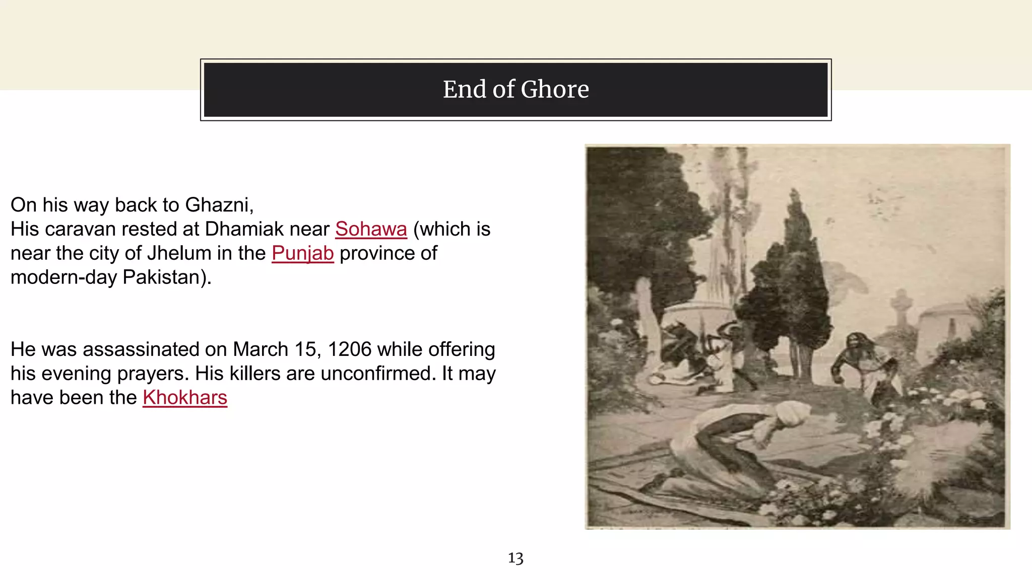 Muhammad of Ghor / Shihab ad din Ghori presentation | PPTX | Islam ...