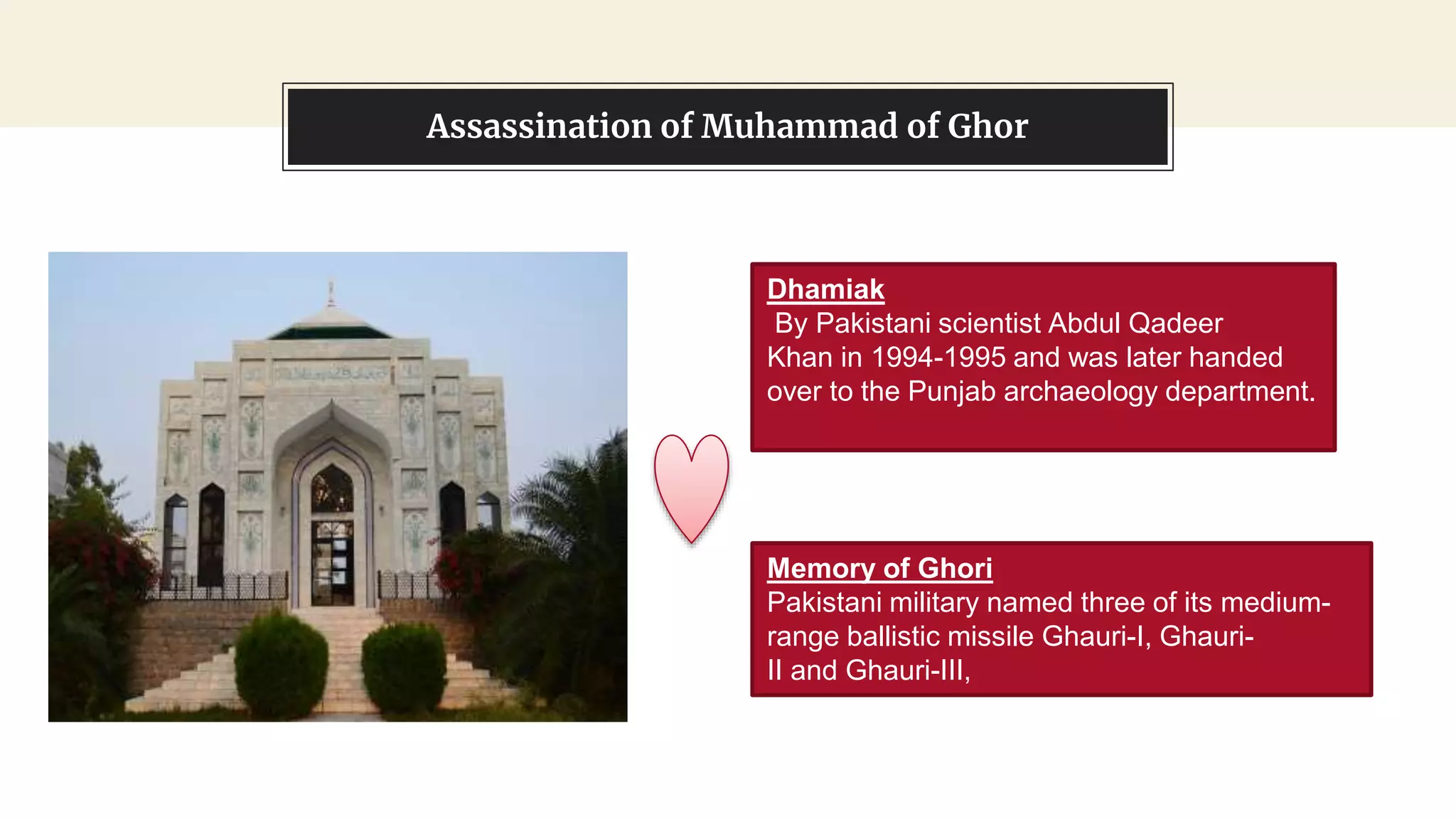 Muhammad of Ghor / Shihab ad din Ghori presentation | PPTX