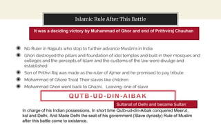 Muhammad of Ghor / Shihab ad din Ghori presentation | PPTX