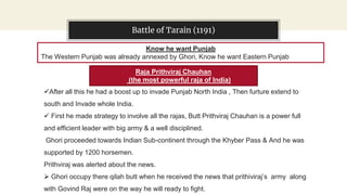 Muhammad of Ghor / Shihab ad din Ghori presentation | PPTX