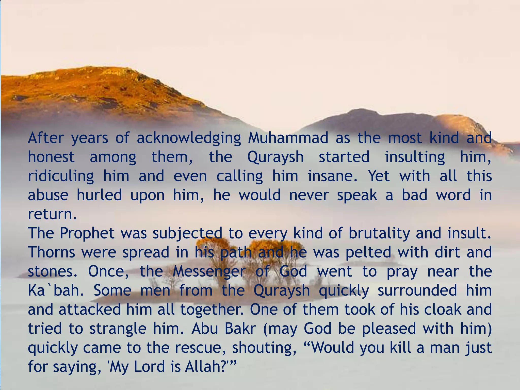 Muhammad (peace be upon him), the prophet of mercy 1 | PPTX