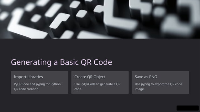 Qrcode generator Python project personation .pptx | Web Design and HTML ...