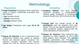 Phonological Diversity in Sindhi Dialects. | PPTX