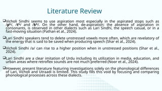 Phonological Diversity in Sindhi Dialects. | PPTX