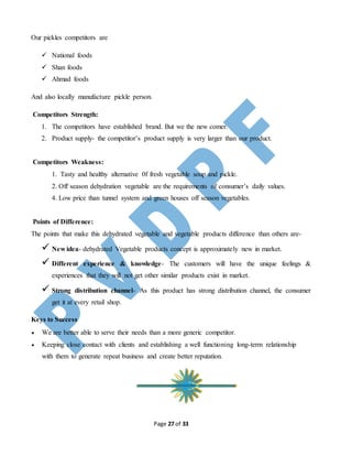 Muhammad rahil presentations dry vegetable business plan03336439776 | DOCX