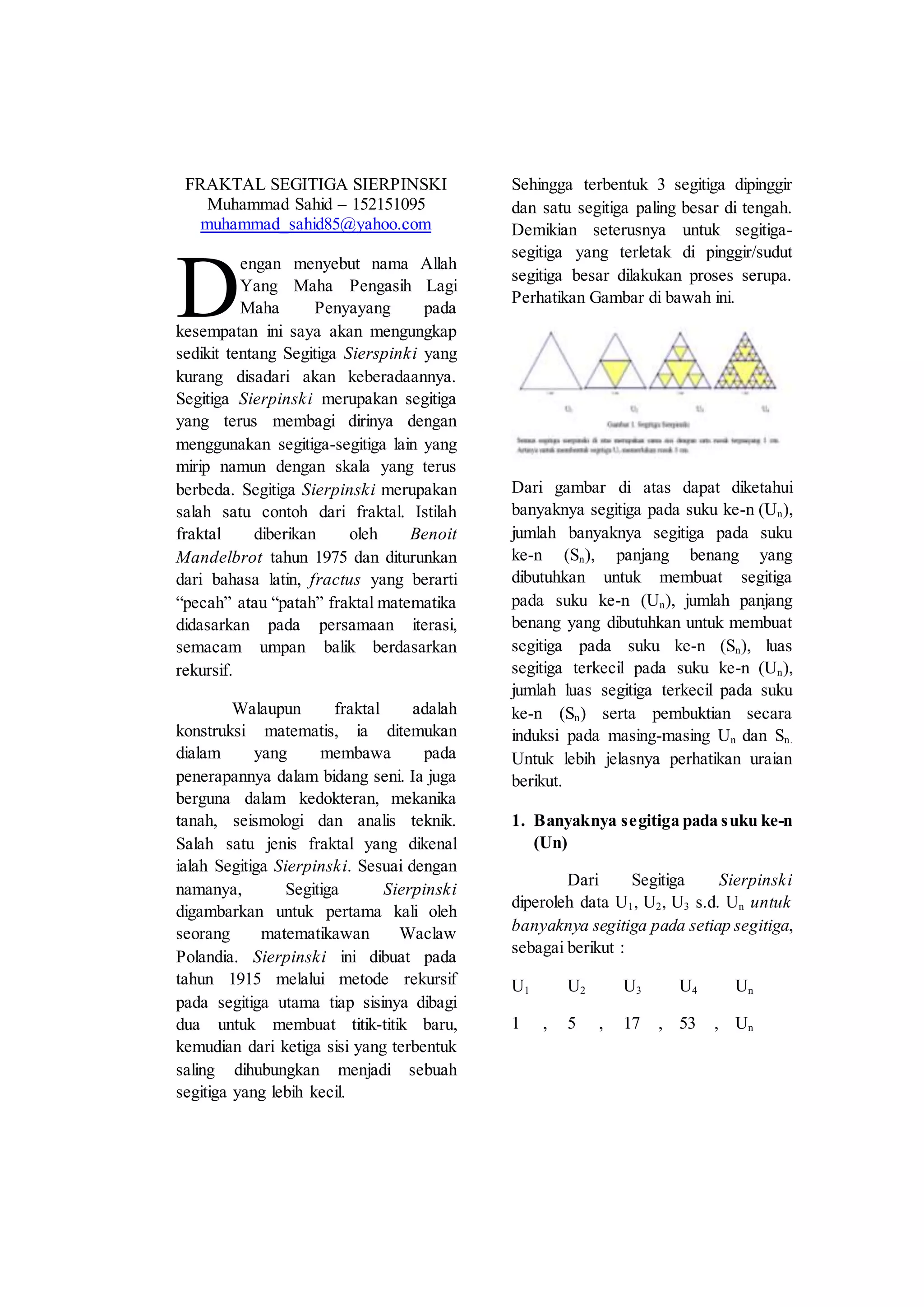 Muhammad Sahid - fractal sierpinski triangle | DOCX