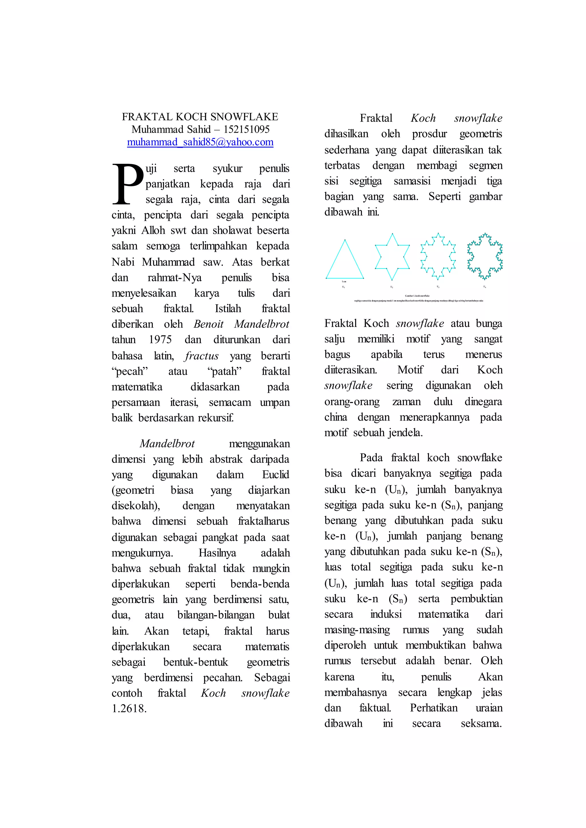 Muhammad sahid - fraktal koch snowflake | DOCX