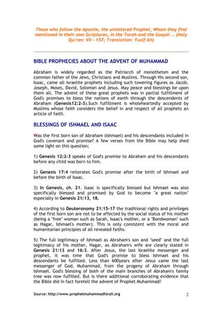 Muhammad (SAW) in Bible | PDF