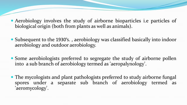Aerobiology | PPTX