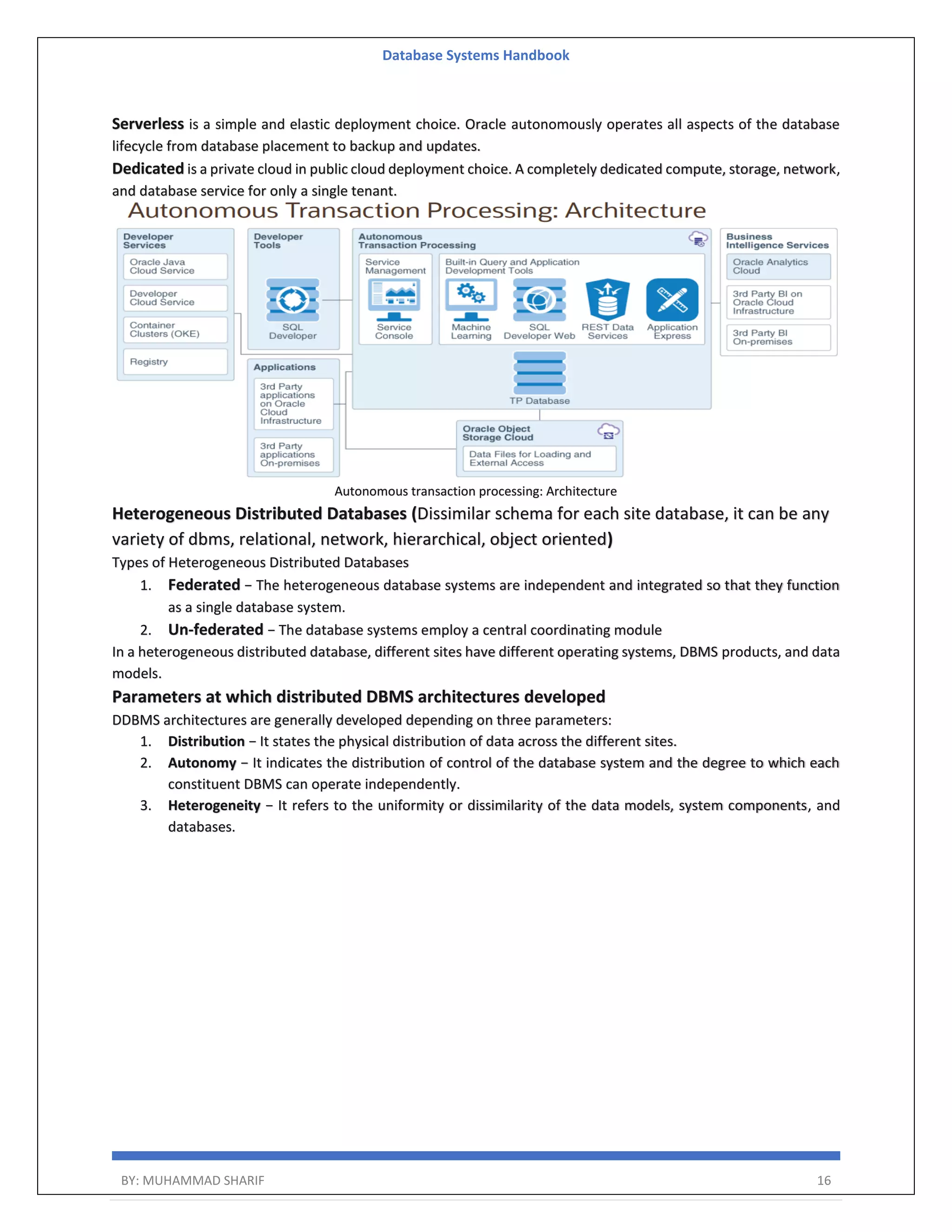 Muhammad Sharif dbms book title as Database systems Handbook.pdf