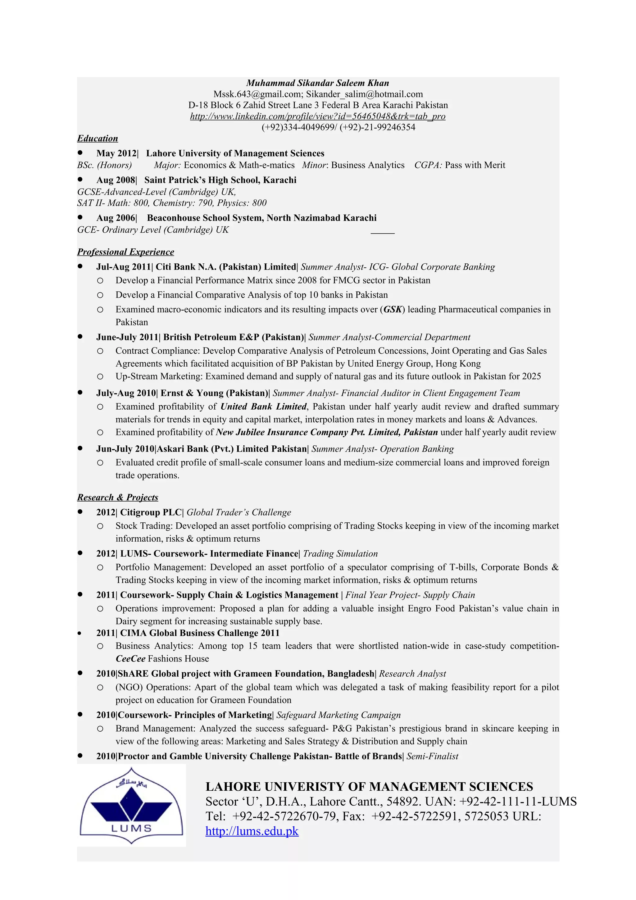 Muhammad Sikandar Saleem Khan | DOC