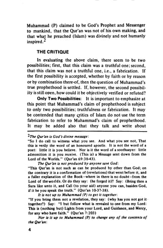 Muhammad's Prophethood - An Analytical View - by DR. JAMAL-A.-BADAWI | PDF