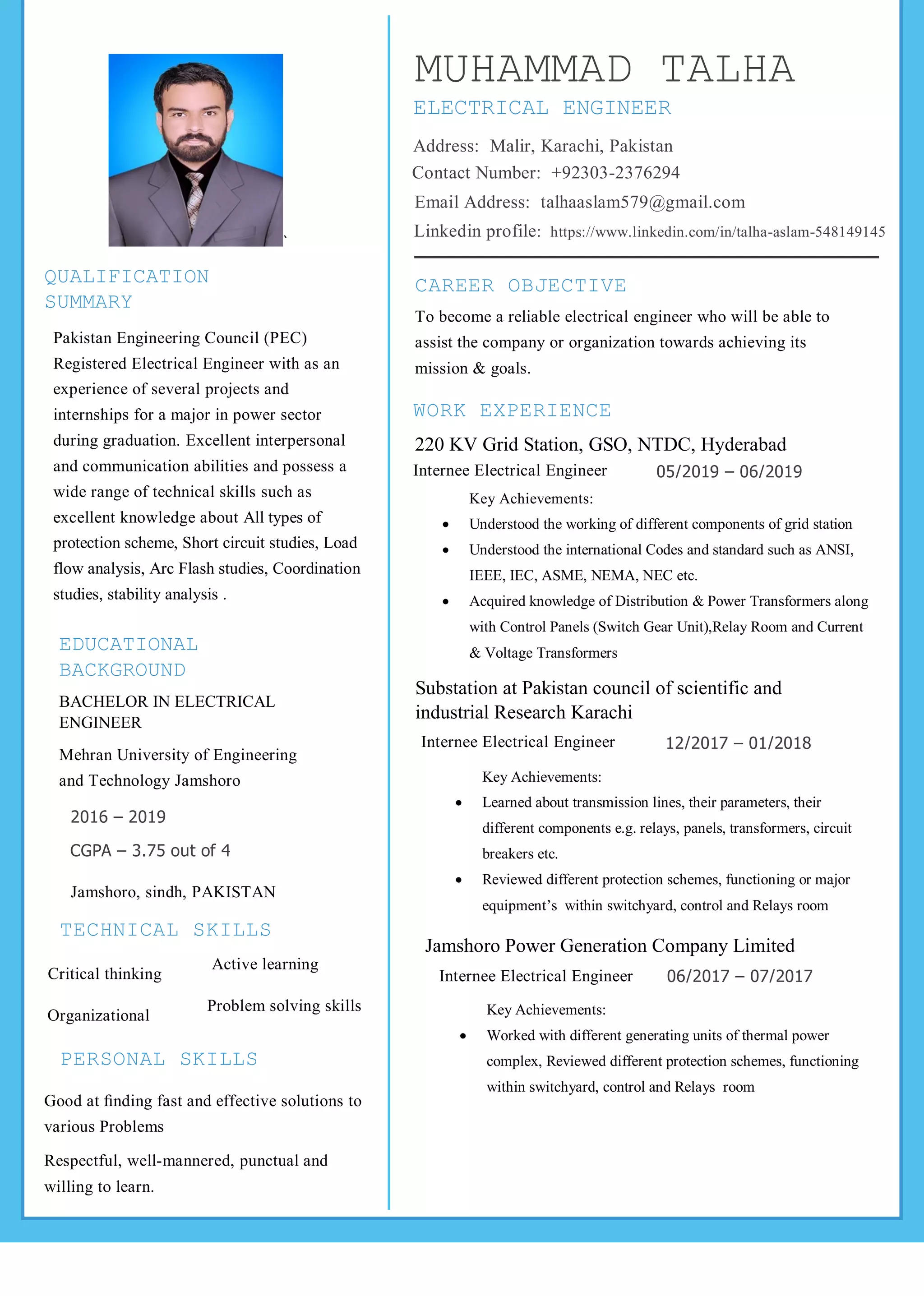 Muhammad talha resume | PDF Muhammad talha resume | PDF