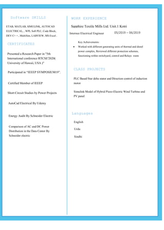 Muhammad talha resume | PDF