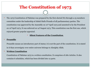 Pakistan after 1971 - 1973 Constitution | PPTX