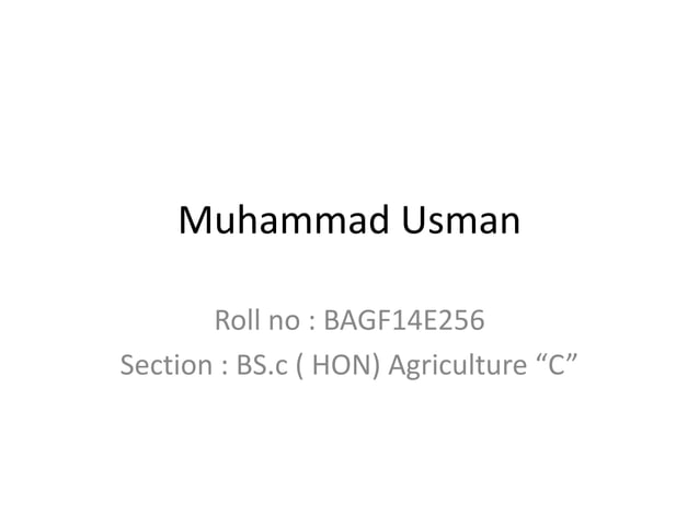 Muhammad usman | PPT