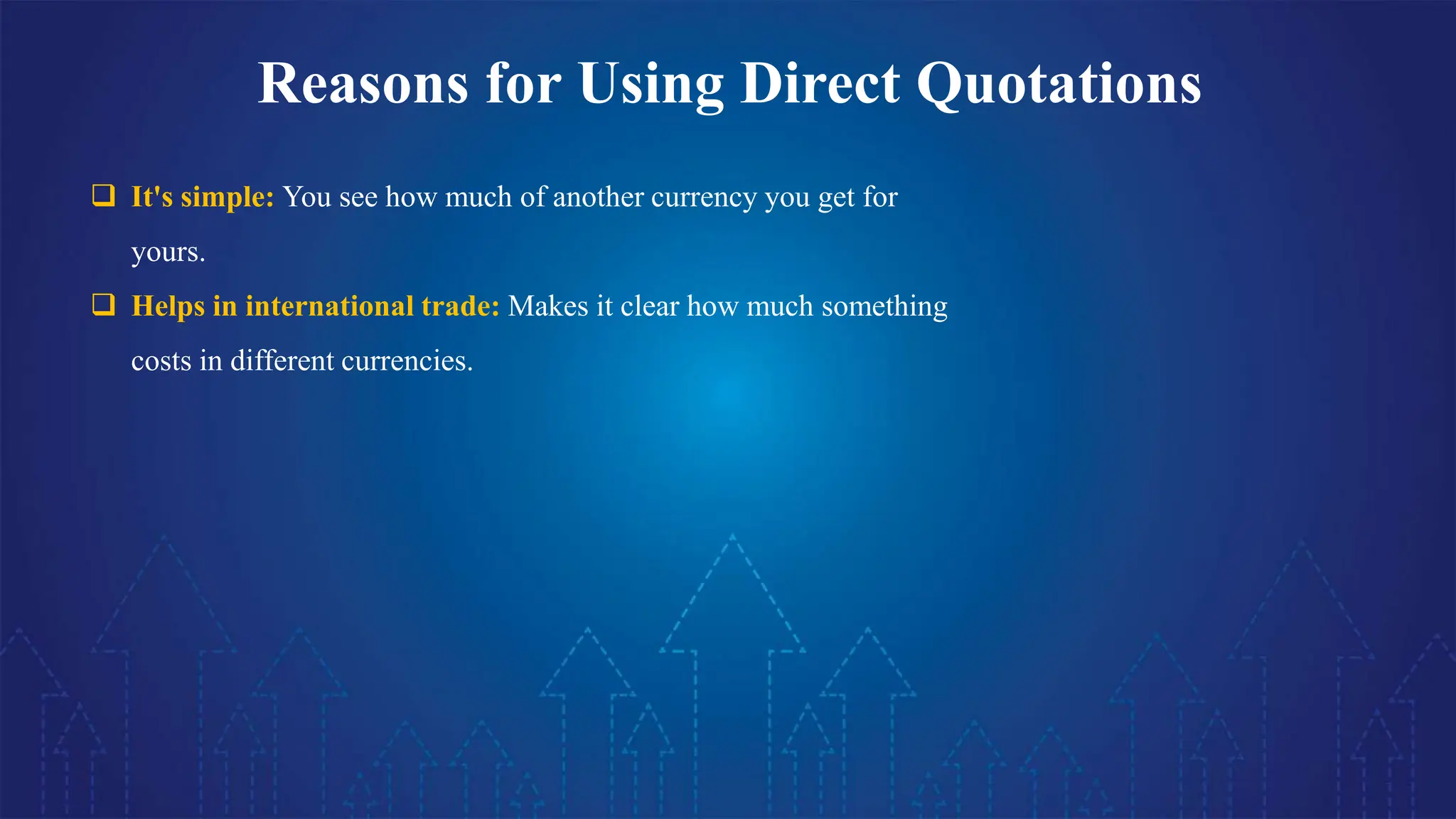 Direct and indirect Quotations Financence | PPT