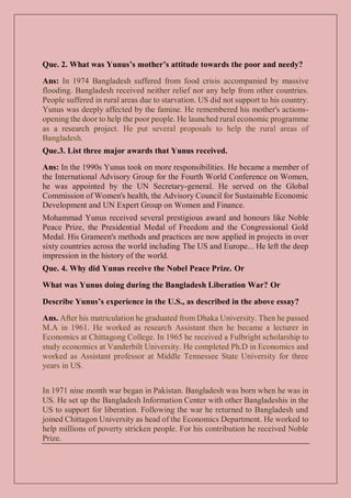 Muhammad Yunus | PDF | Business Banking & Finance | Business