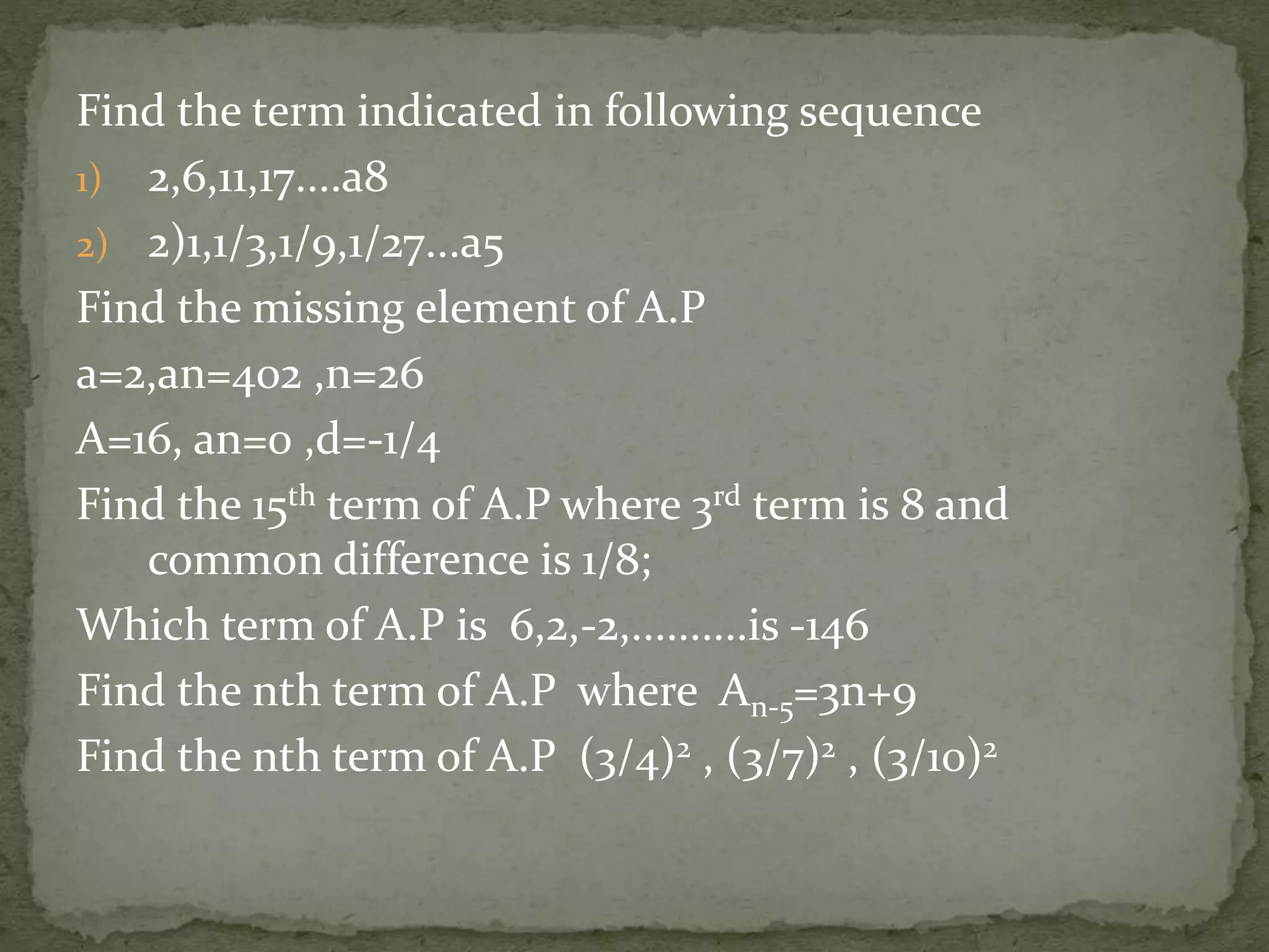 Arithmetic vs Geometric Series and Sequence | PPTX