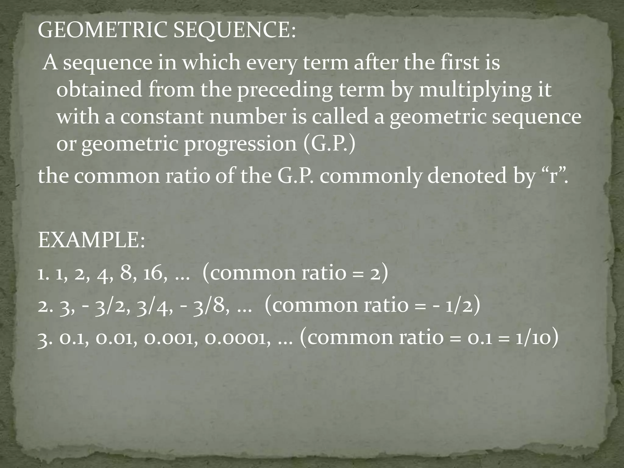 Arithmetic vs Geometric Series and Sequence | PPTX