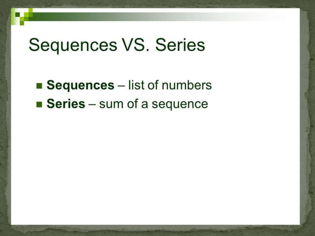 Arithmetic vs Geometric Series and Sequence | PPTX