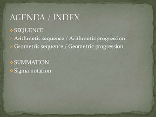 Arithmetic vs Geometric Series and Sequence | PPTX