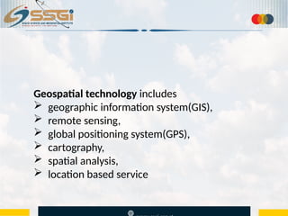 Geospatial science application industry. | PPTX | Geography | Science