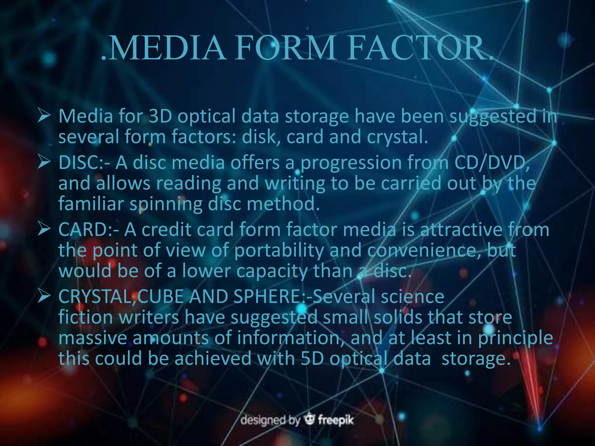3d optical data storage ppt | PPTX