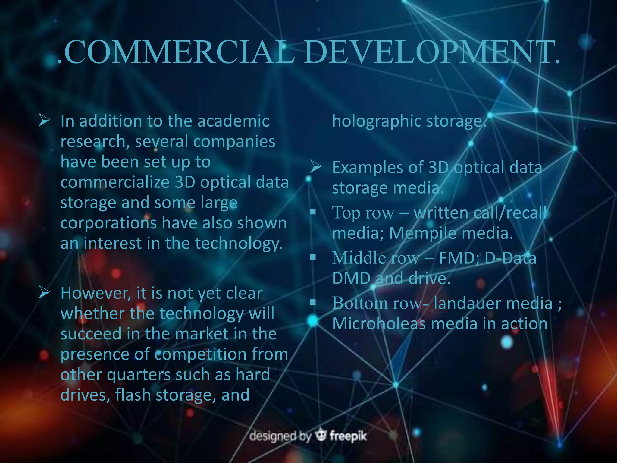 3d optical data storage ppt | PPTX