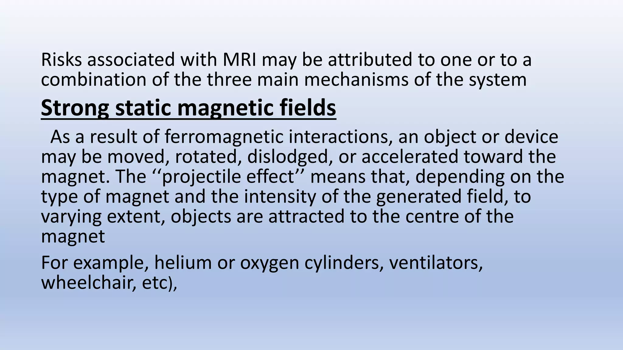 Contraindications to MRI | PPTX