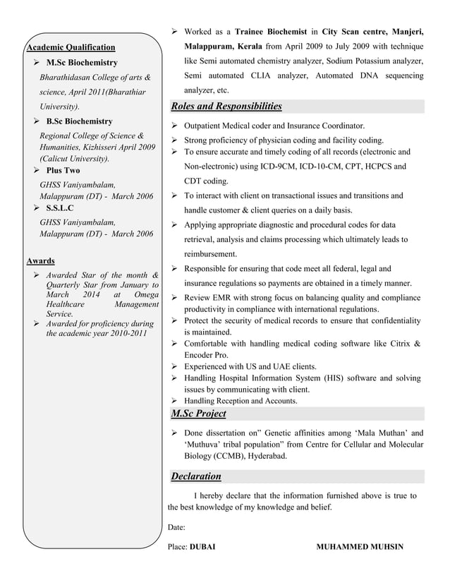 Muhsin cv | PDF