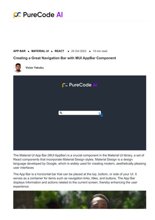 Creating a Great Navigation Bar with MUI AppBar Component - Blogs | PDF | Operating Systems ...