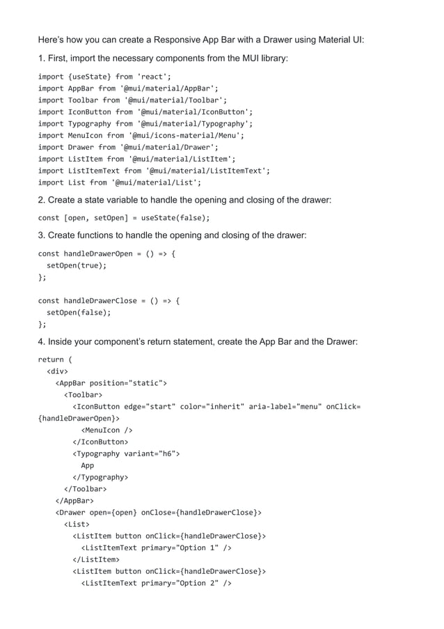 Creating a Great Navigation Bar with MUI AppBar Component - Blogs | PDF ...