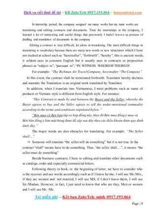 Mẫu Internship Report Ngành Ngôn Ngữ Anh Đạt 9 Điểm.doc