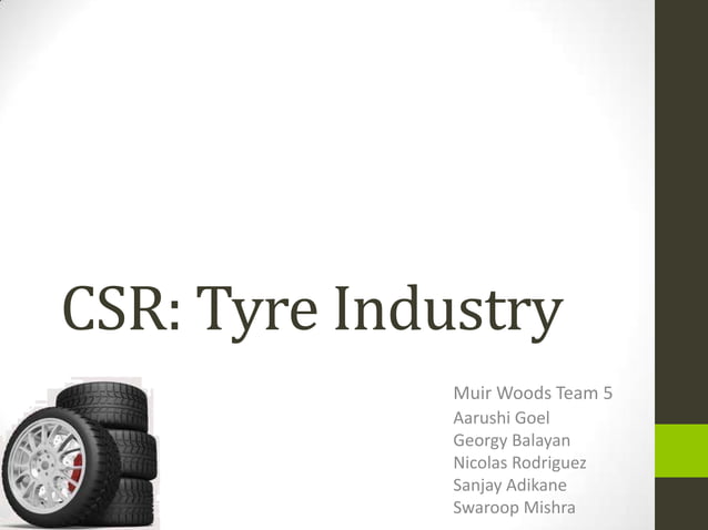 CSR scorecard of tire industry | PPT