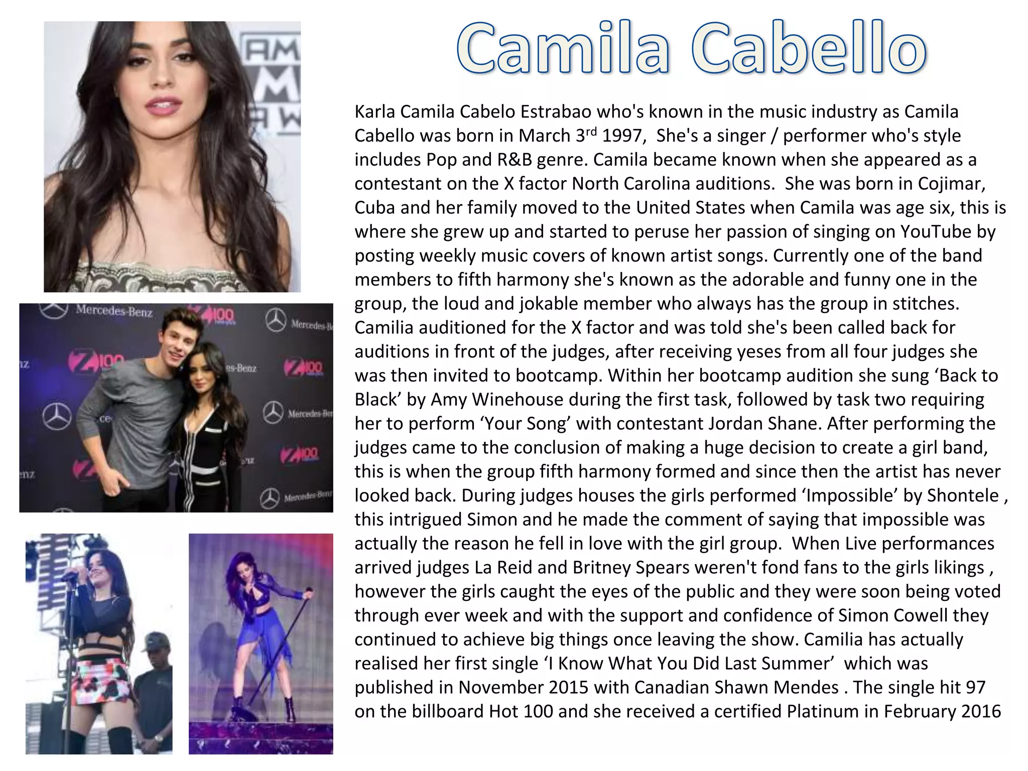 Fifth Harmony Biography | PPTX