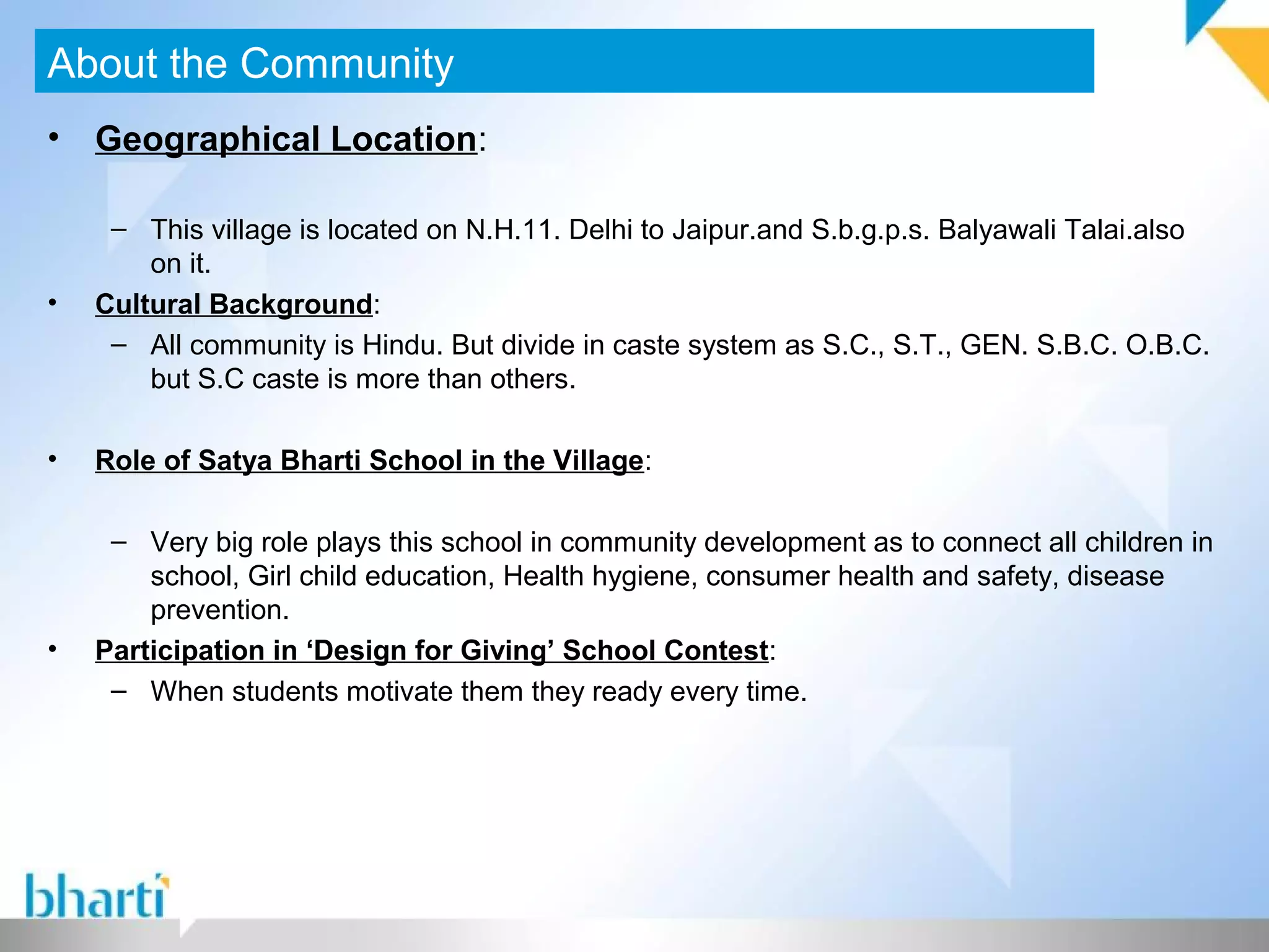 IND-2012-101 SBS Baliyawali Talai -Mujhe Mauka to do | PPT