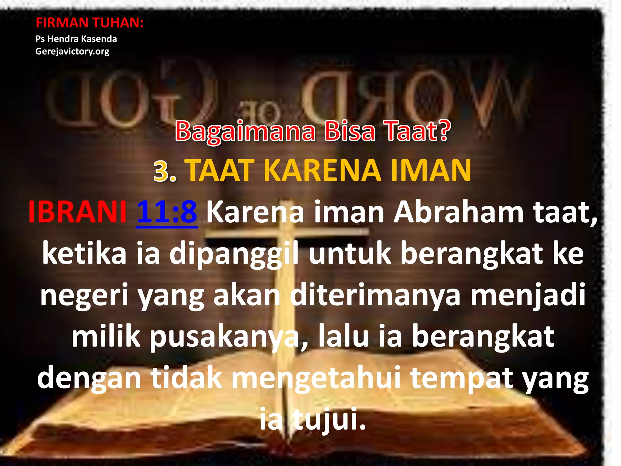 Mujizat dan ketaatan | PPTX