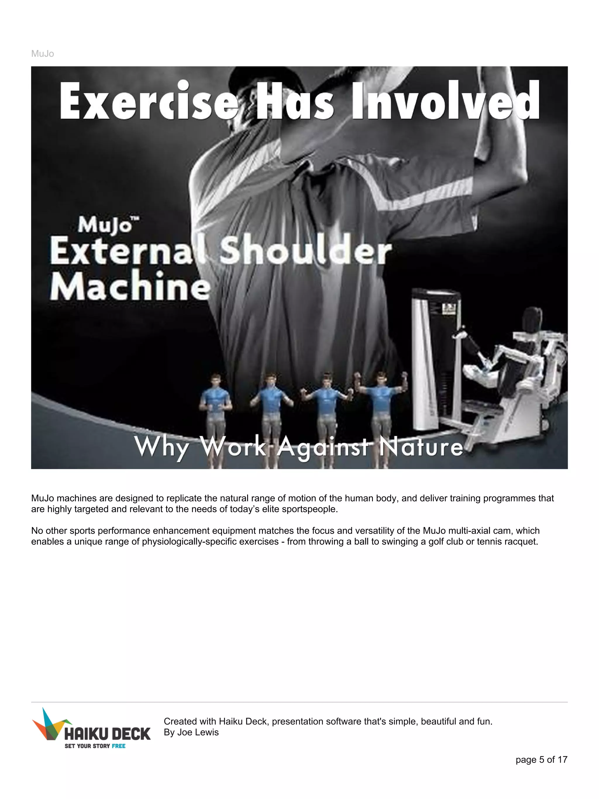MuJo - Multiple Joint Fitness Systems | PDF