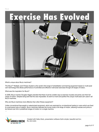 MuJo - Multiple Joint Fitness Systems | PDF