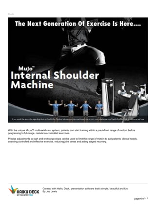 MuJo - Multiple Joint Fitness Systems | PDF