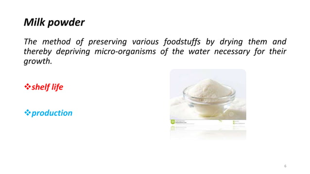 dehydration of milk | PPTX