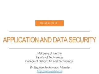 Application and Data Security in the Software Development Lifecycle | PPTX