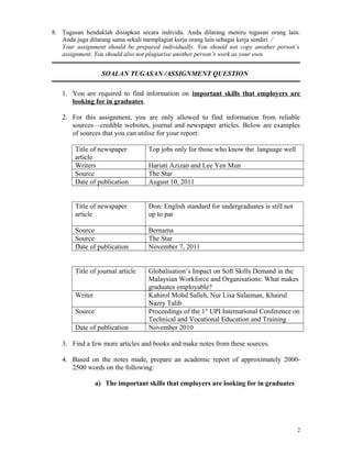 Muka depan assignment | DOC