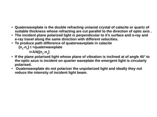 quarter wave plate | PDF