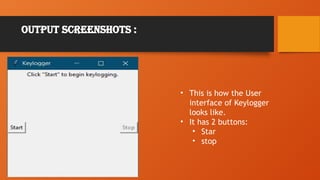 key loggers and security for cybersecurity | PPTX