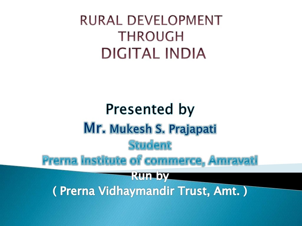 Rural Development Through Digital India