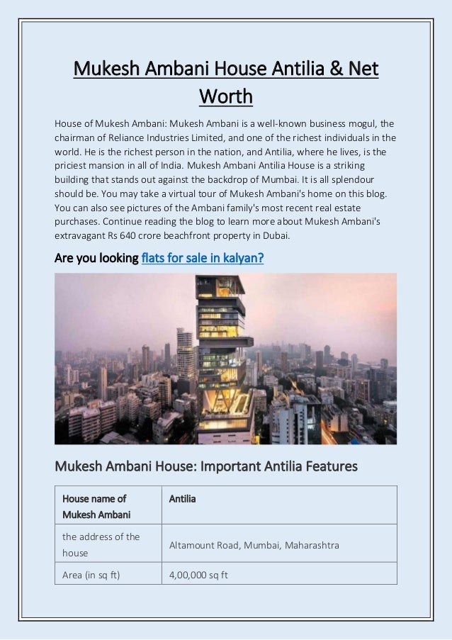 Mukesh Ambani House Antilia & Net Worth.pdf
