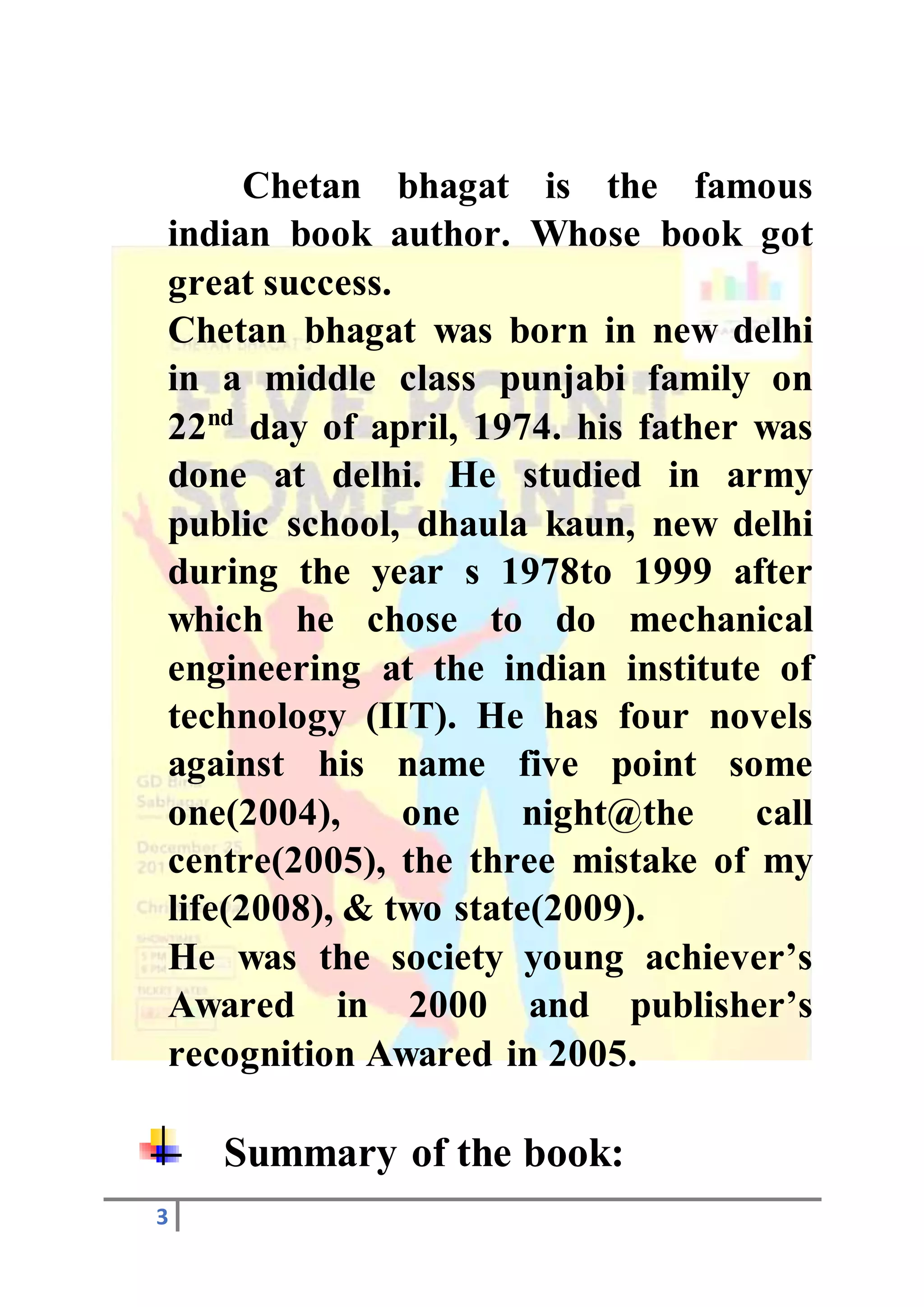 five point someone book review by maru prakash | DOCX